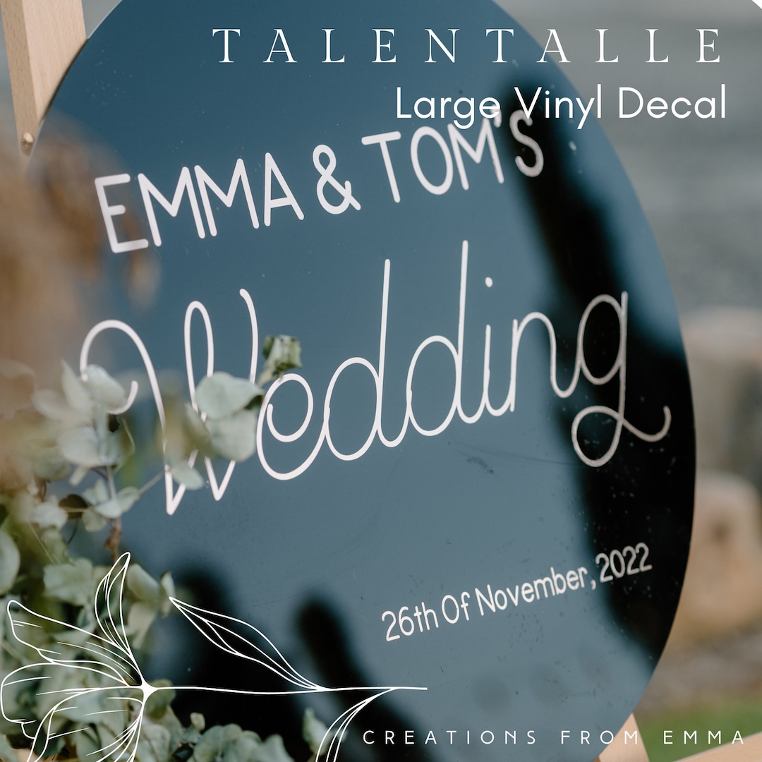 Large Custom DECAL ONLY 30cm Personalised Vinyl Decals Event Sign Vinyl ...