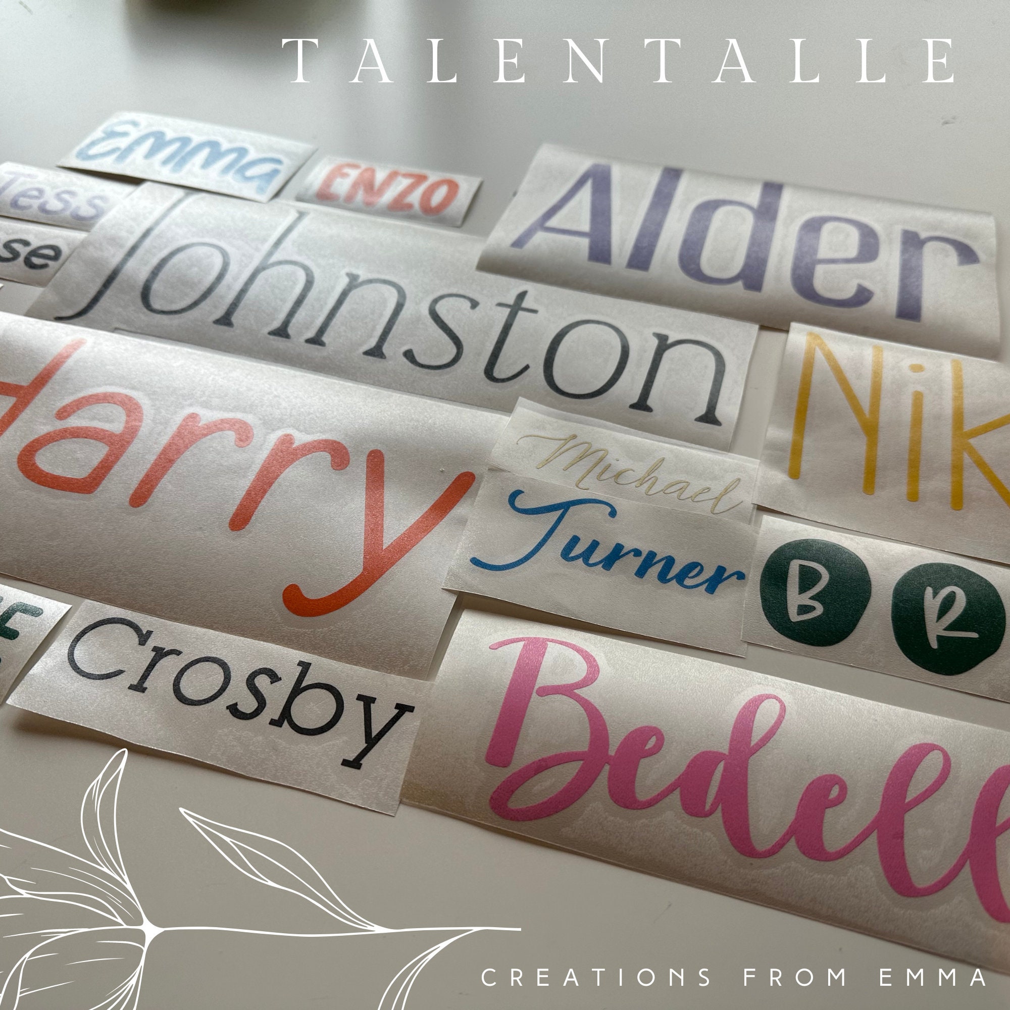 Custom Word Name Vinyl Labels Personalised Name Sticker Personalised ...