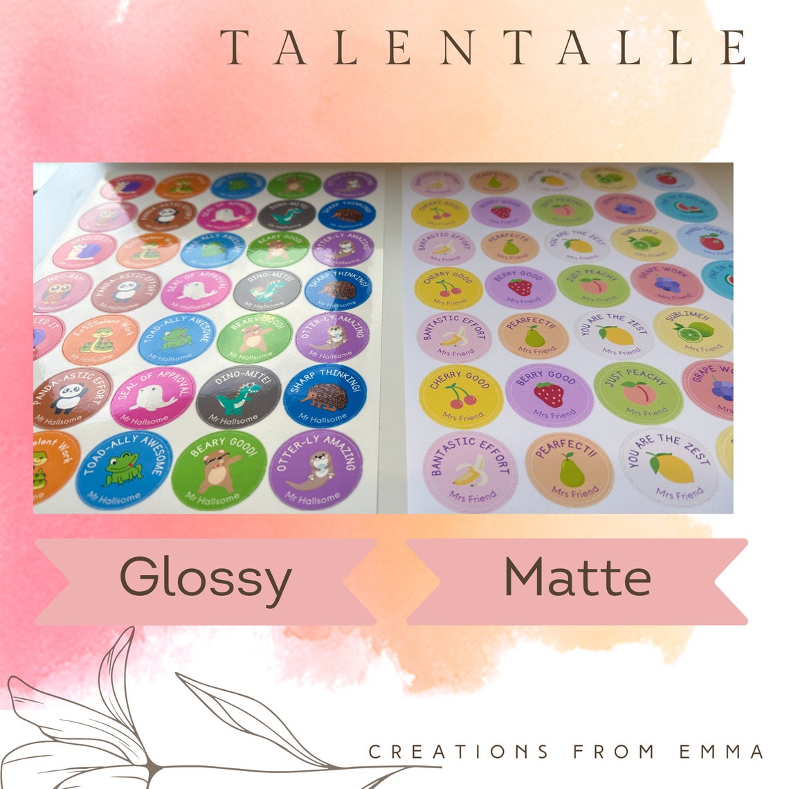 X48 Stickers per Sheet GREAT WORK TEACHER Teacher Rewards, Tutor ...