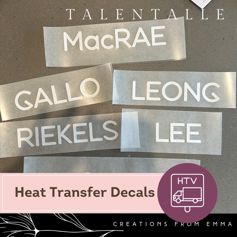 Heat Transfer Custom Vinyl Labels Personalised Decal Personalised Vinyl ...