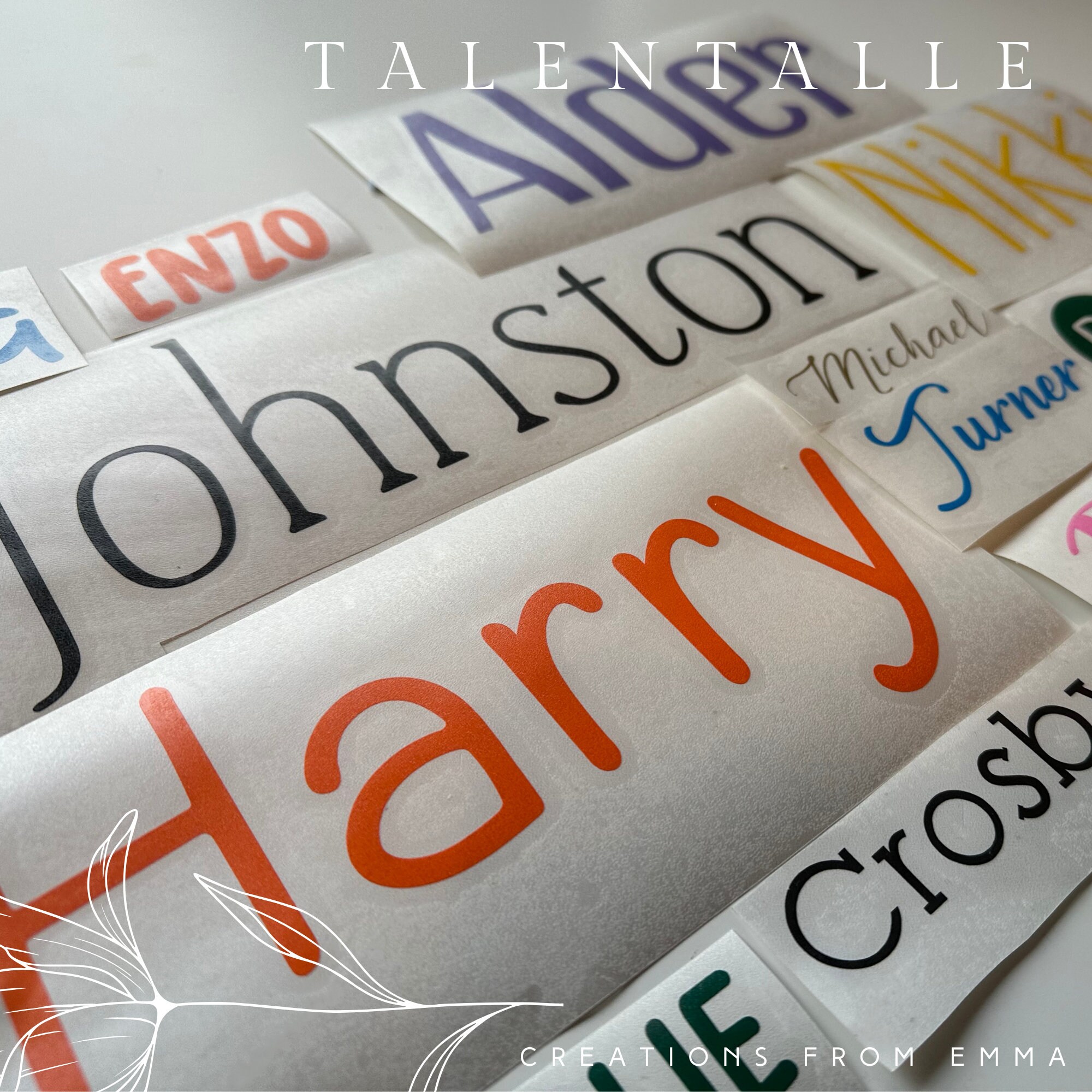 Custom Word Name Vinyl Labels Personalised Name Sticker Personalised ...