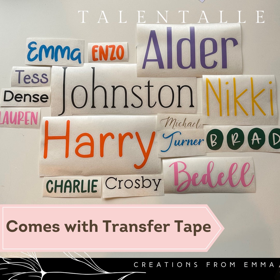 Custom Word Name Vinyl Labels Personalised Name Sticker Personalised ...