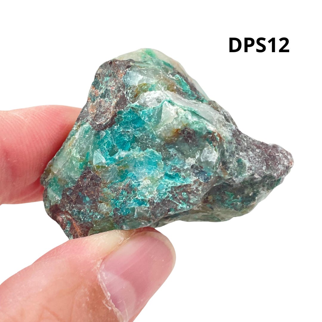 Vibrant Dioptase Crystal Cluster From South Africa, Raw Natural Mineral ...