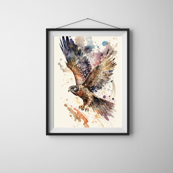 Hawk Print - Etsy