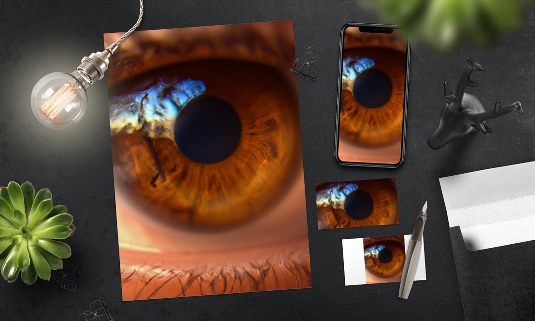 Enchanted by the Eye: A Mesmerizing Human Eye Digital Printable for ...