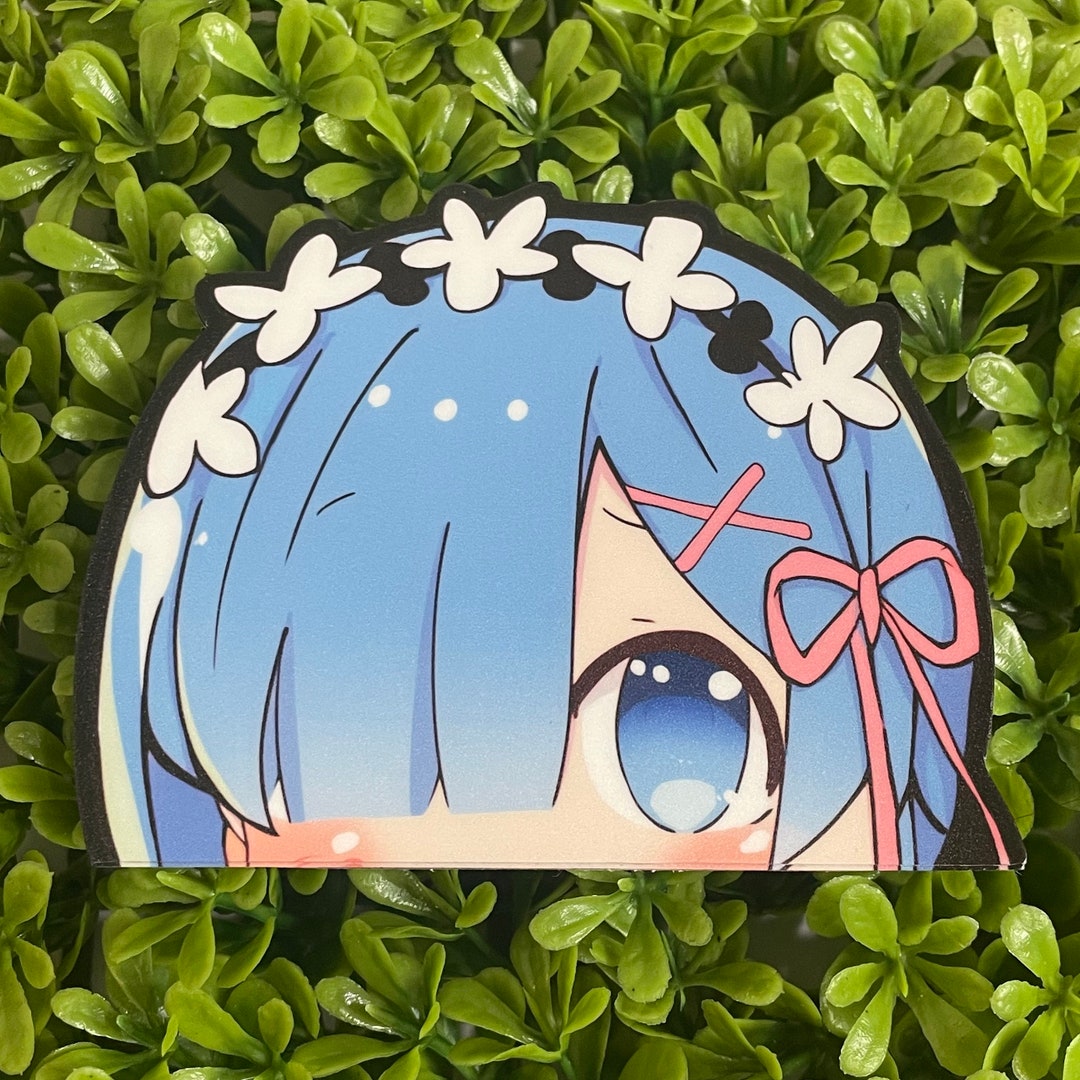 Rem Chibi Peeker Fan Art Sticker - Etsy
