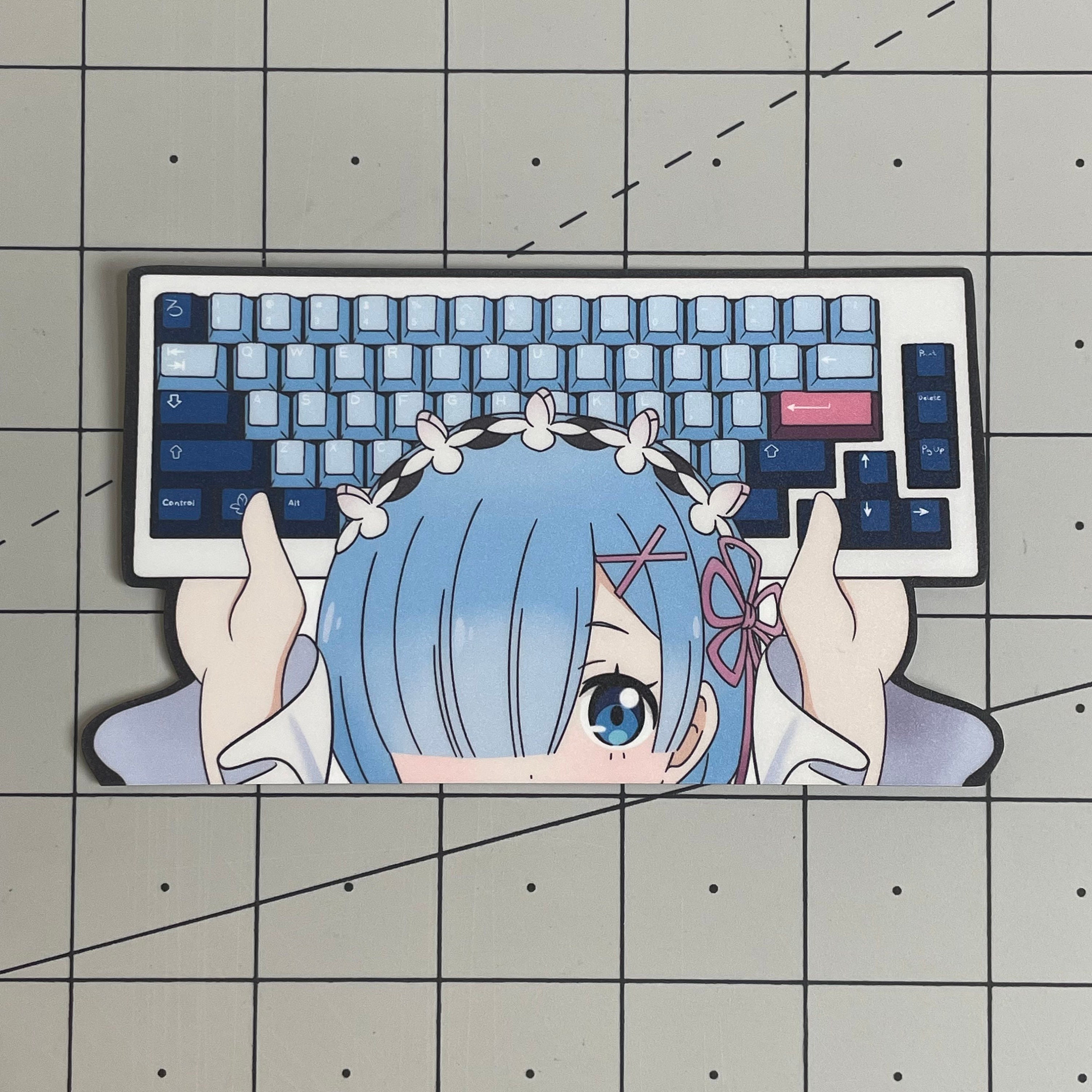 Rem X GMK Oni Peeker Keebweeb Sticker - Mechanical Keyboard Keycap ...