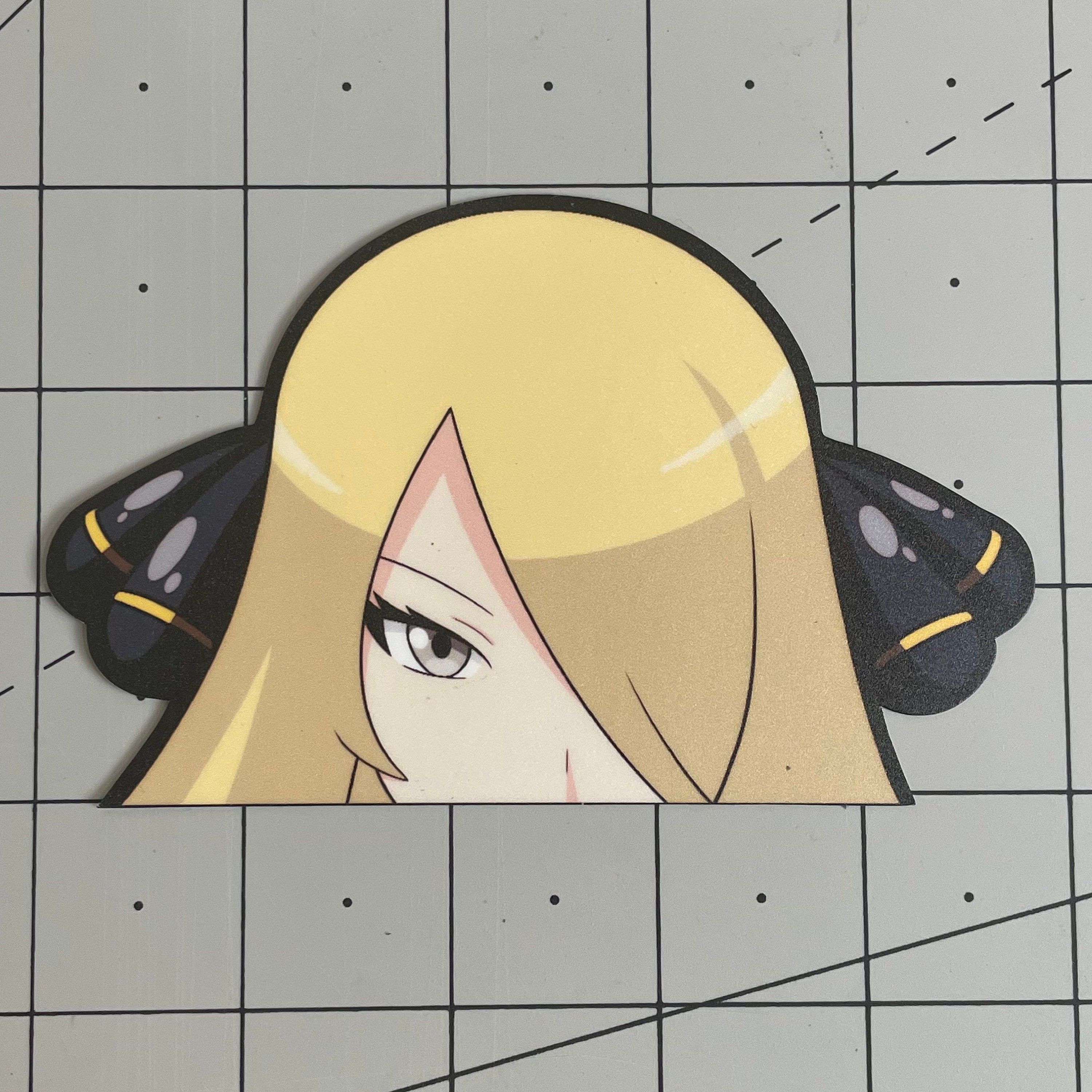 Cynthia Trainer Poke Peeker Fan Art Sticker - Etsy