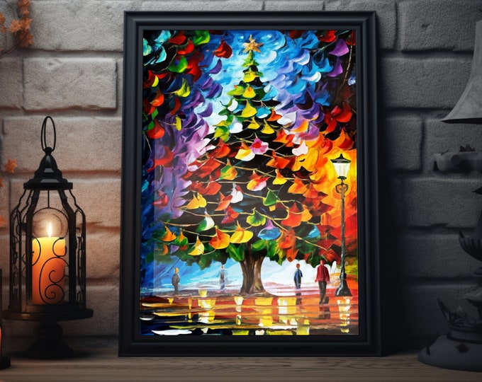 Christmas Poster, Christmas Wall Art, Festive Decor, Winter Art, Winter ...