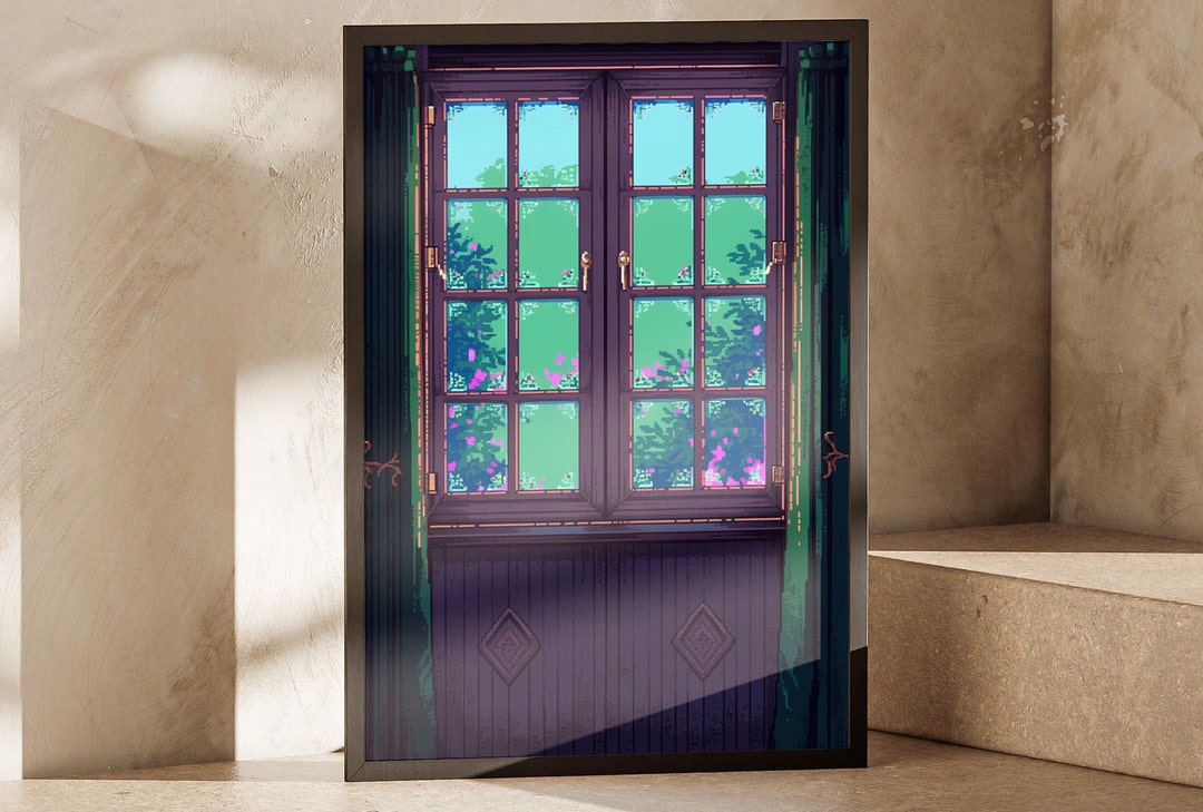 Retro 8bit Video Game Window Poster Pixelated Art Print - Etsy