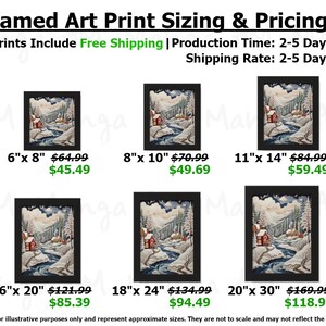 Winter Forest Boho Art Print | Christmas Painting Artwork, Xmas Floral ...