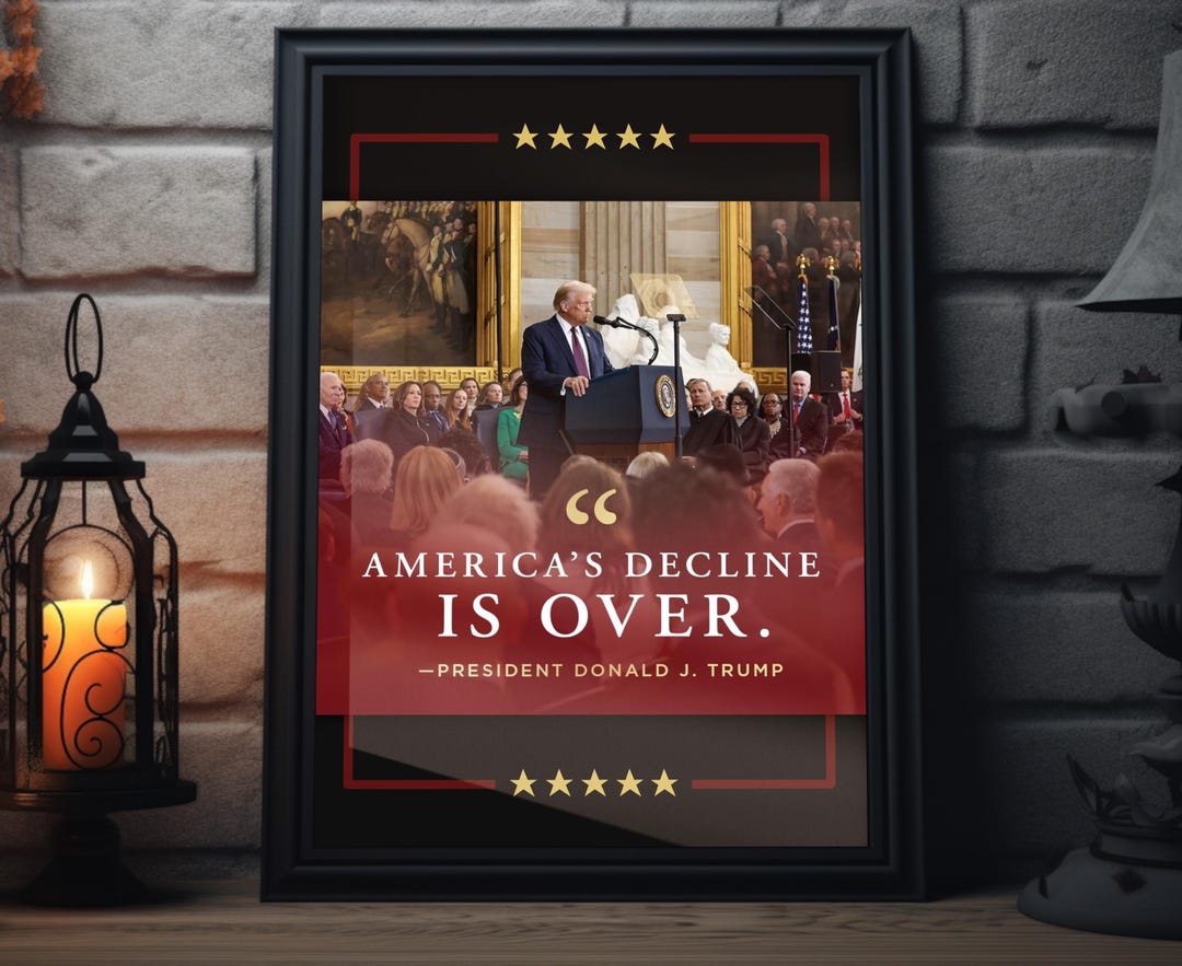 Donald Trump 2025 Inauguration Quote Art Print Patriotic Decor Poster ...