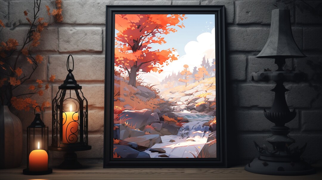 Nature in Autumn Fall Themed Wall Art Unframed Poster - Etsy