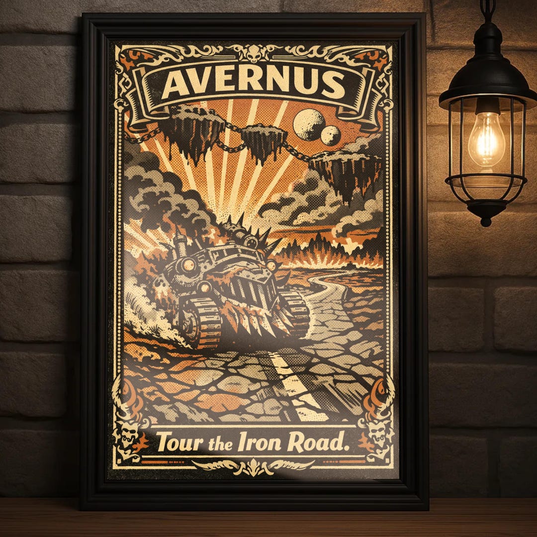 Avernus Infernal Highway Poster | Dnd Vintage Comic Fantasy Wall Art - Etsy