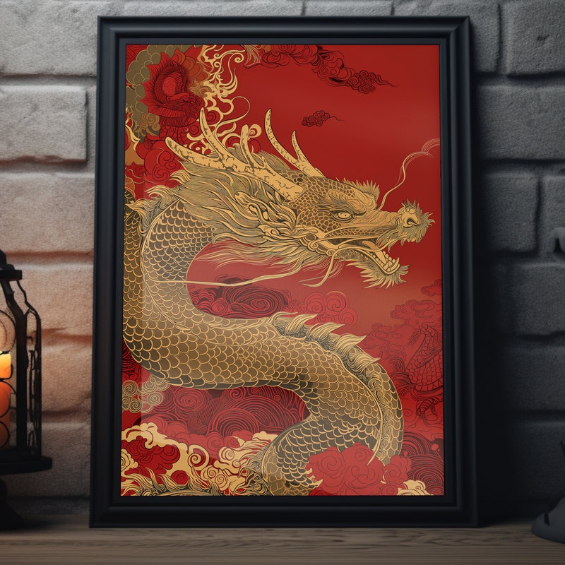 Dragon Print - Etsy