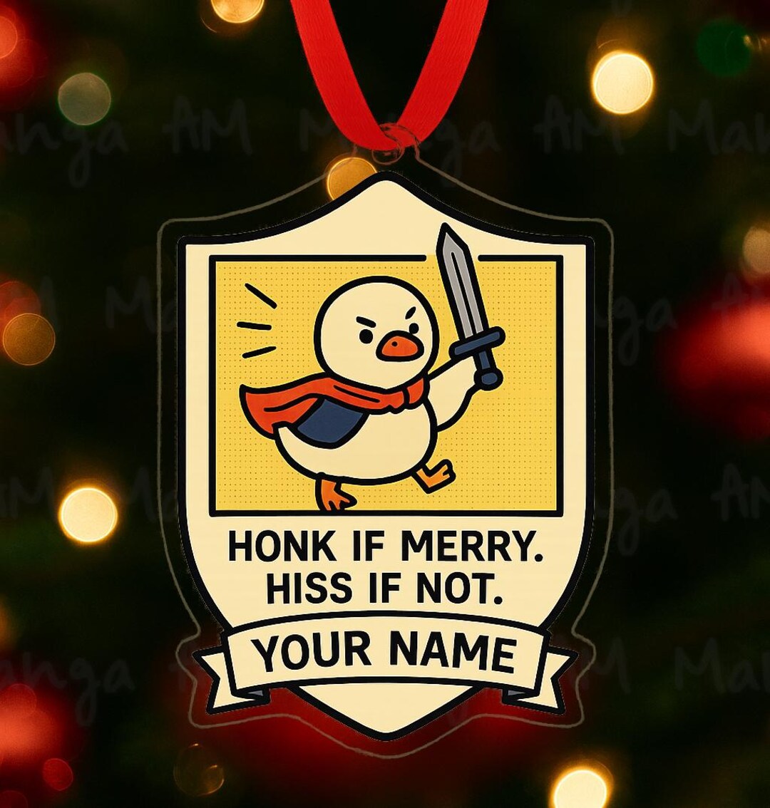 Goose Crest Custom Christmas Acrylic Ornament - Etsy