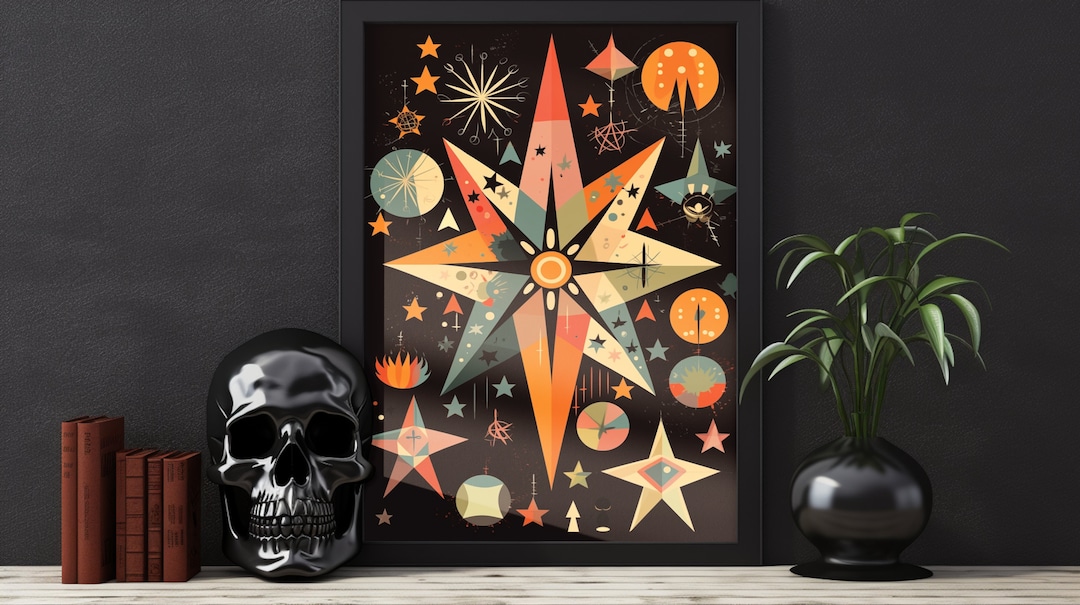 1950s Style Retro Atomic Wall Art - Etsy