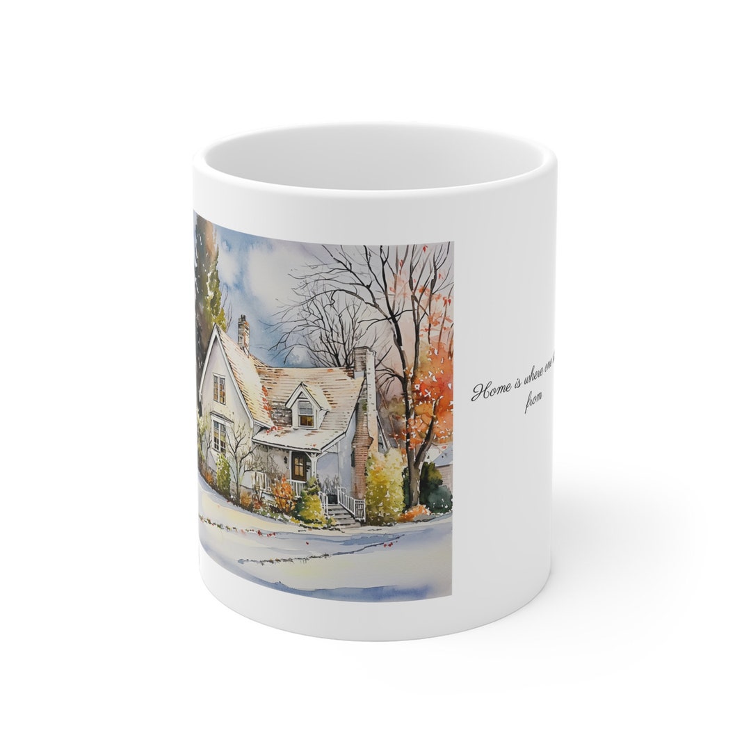 Coffee Mug House | Watercolor Mug | Home Mug |realtor Gift | Heritage ...