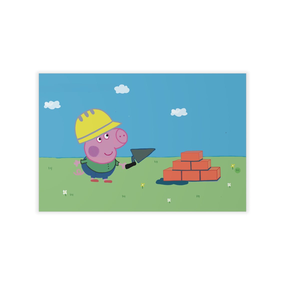Peppa Pig Decal george Pig Building Home Peppa Little Brother Art for ...