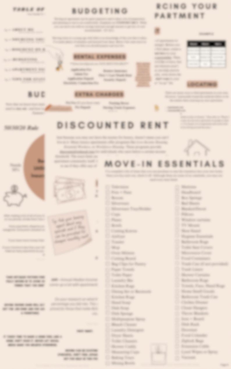 First Apartment Checklist & Moving Guide for Beginners • Budgeting ...