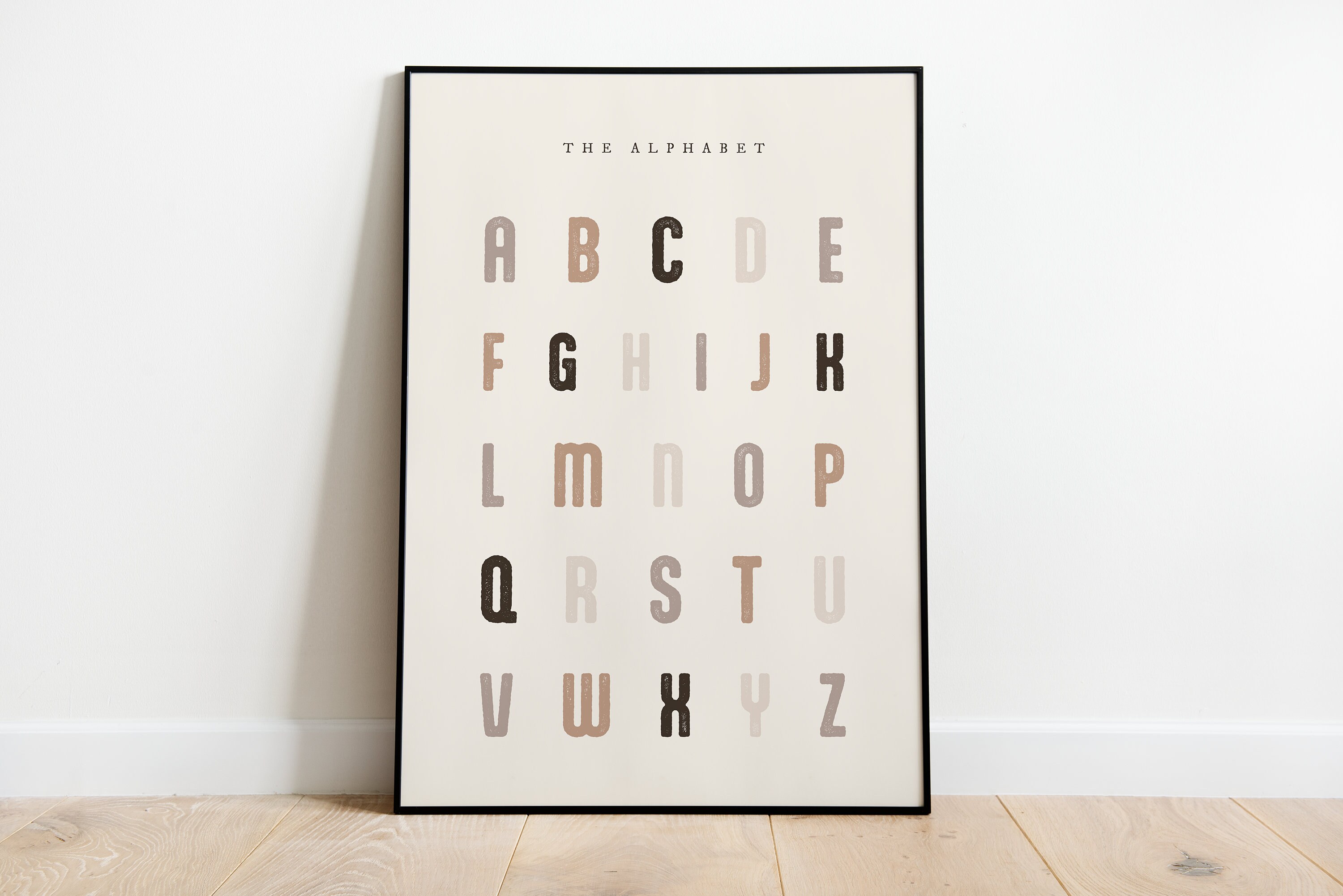 Neutral Alphabet Poster Digital Print , Neutral Alphabet Digital Print ...