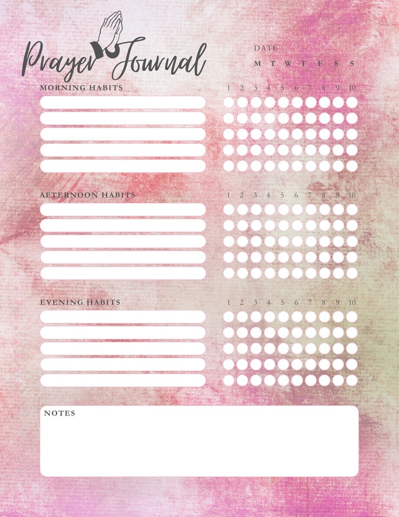 Prayer Journal Template - Etsy