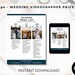Price List Template for Videographer | Printable, Wedding Packages ...