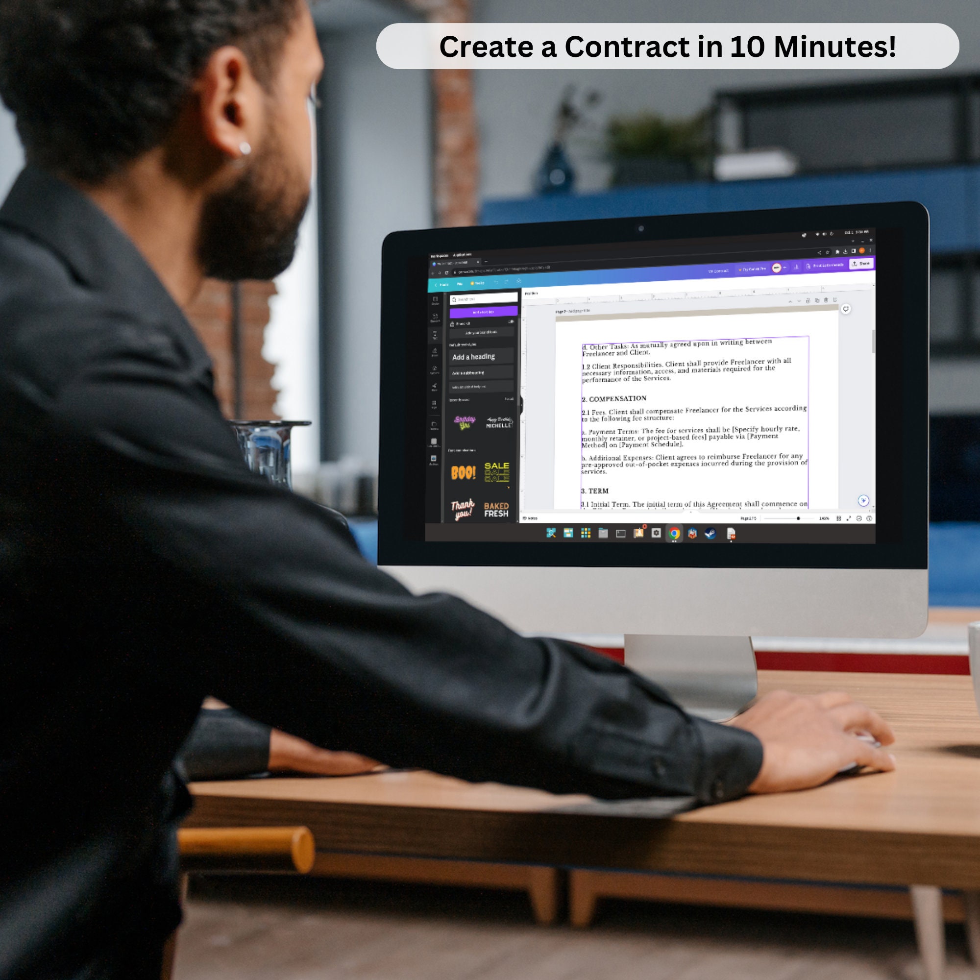 Virtual Assistant Contract Template, Client Service Agreement for ...
