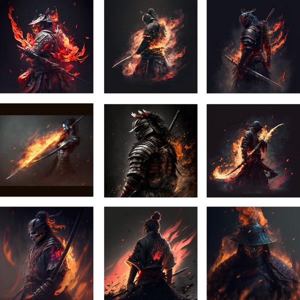 Samurai Warrior Png - Etsy