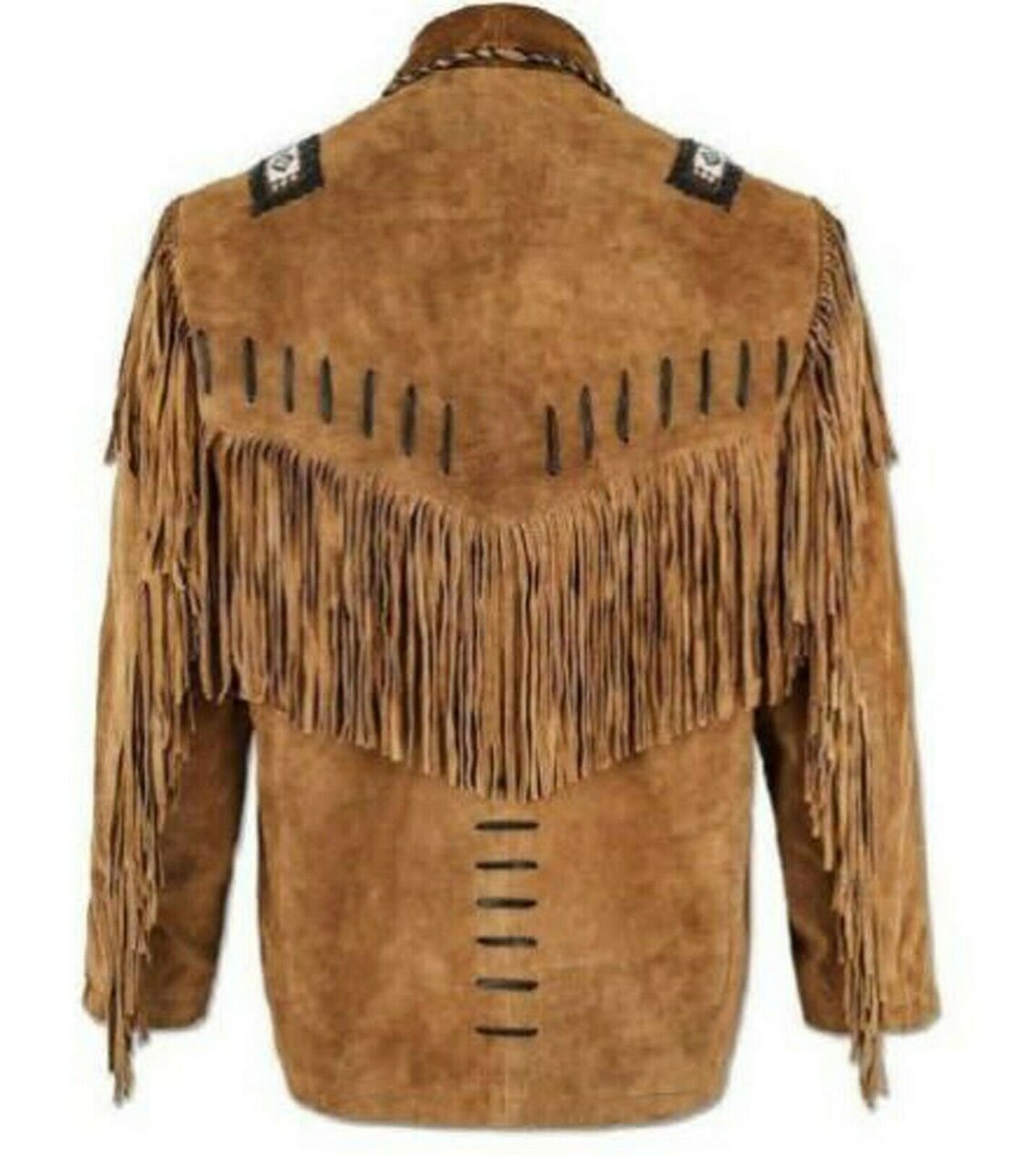 Handmade Men Western American Hunter Style Cowboy Brown Suede Leather ...