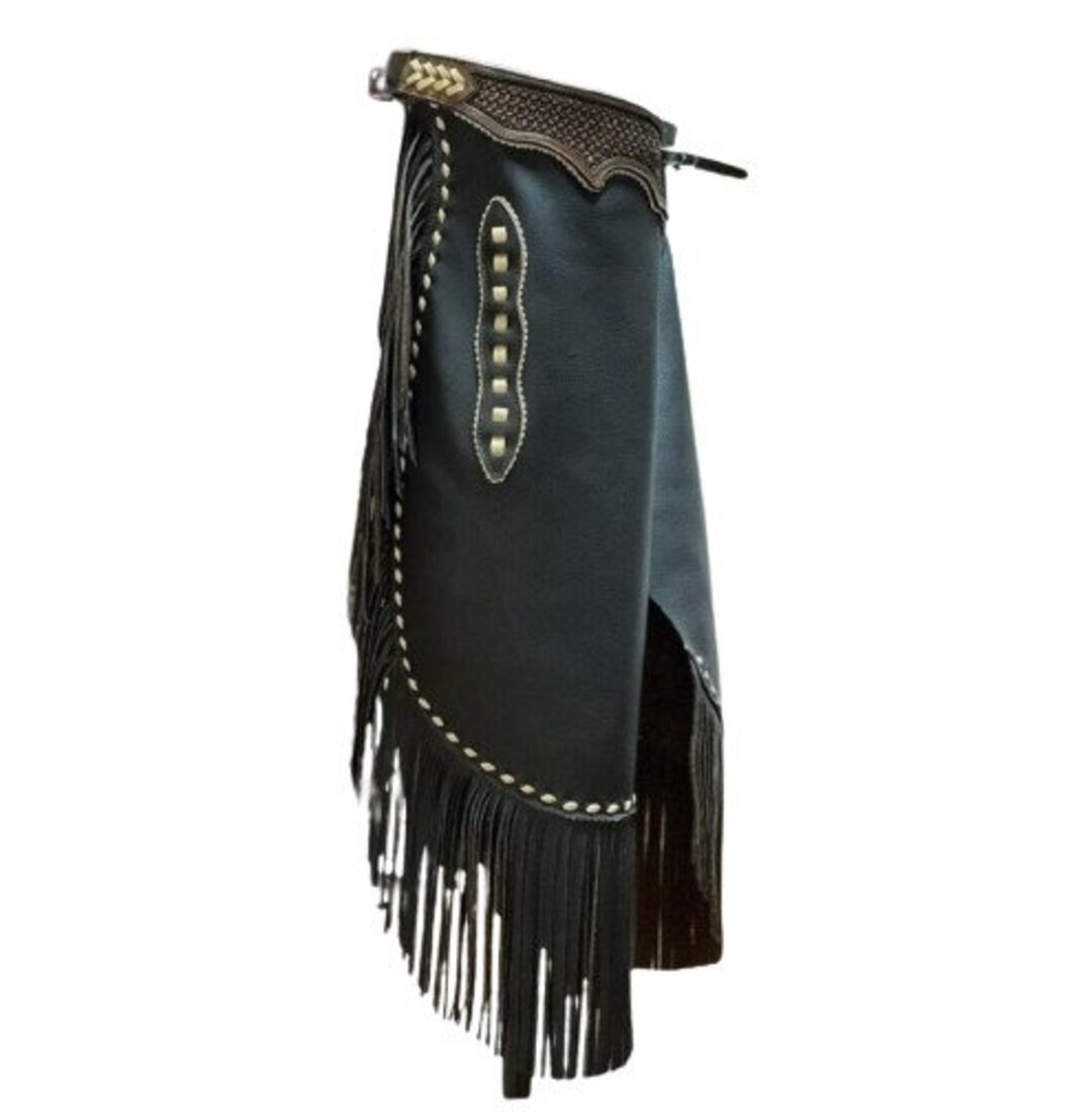 Hand Made Native American Cowboy Style Leather Pant Rodeo Chap Mountain ...