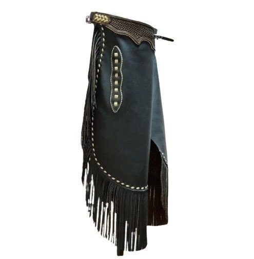 Hand Made Native American Cowboy Style Leather Pant Rodeo Chap Mountain ...