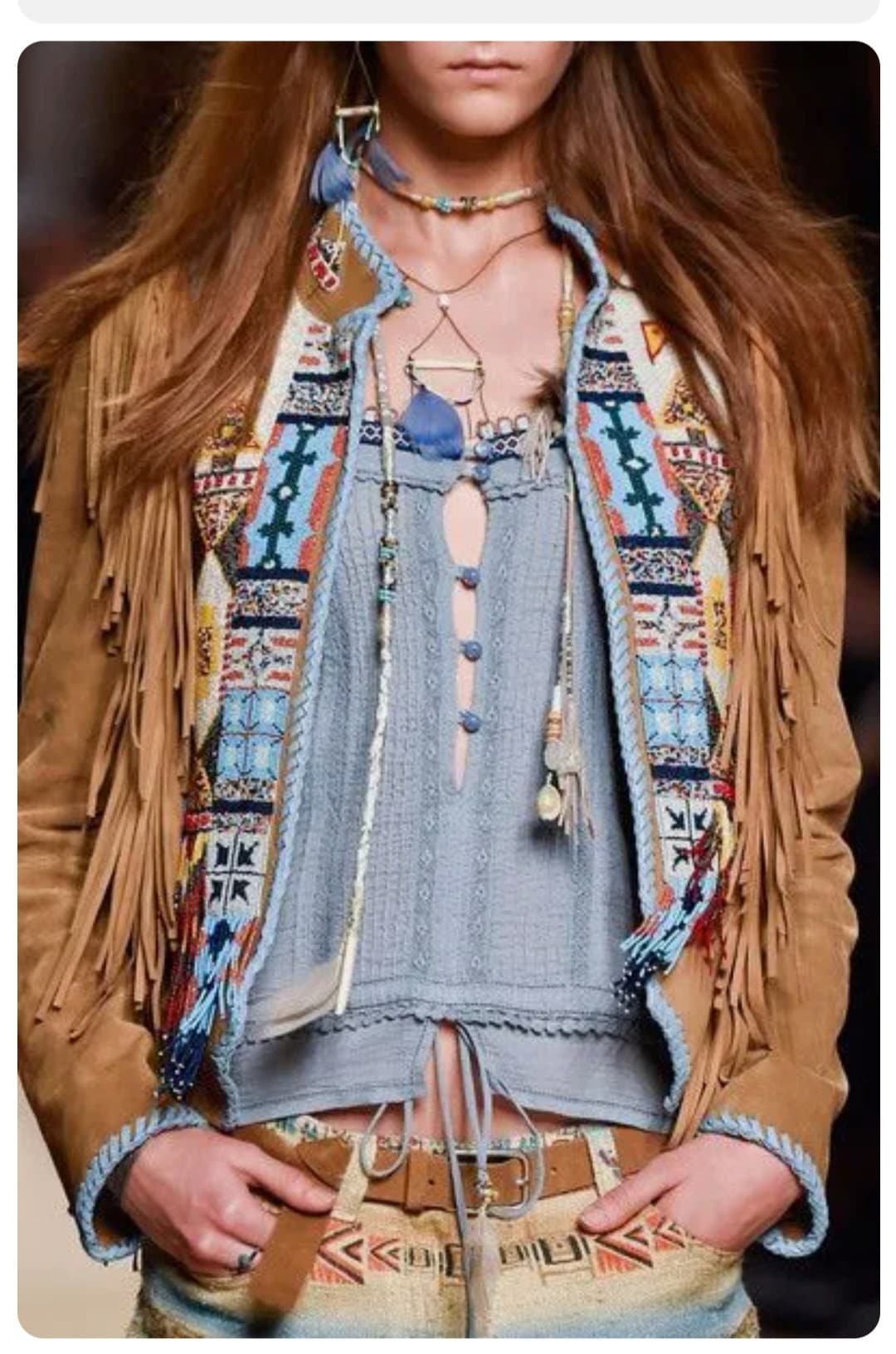 Native American Women Western Wear Suede Leather Coat Fringe & Beaded ...
