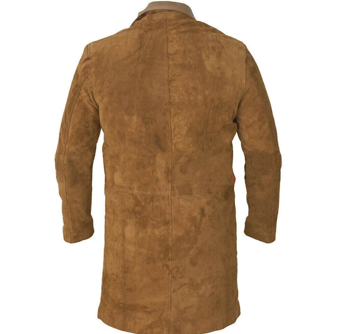 Men's Traditional Western American Cowboy Style Genuine Suede Leather ...