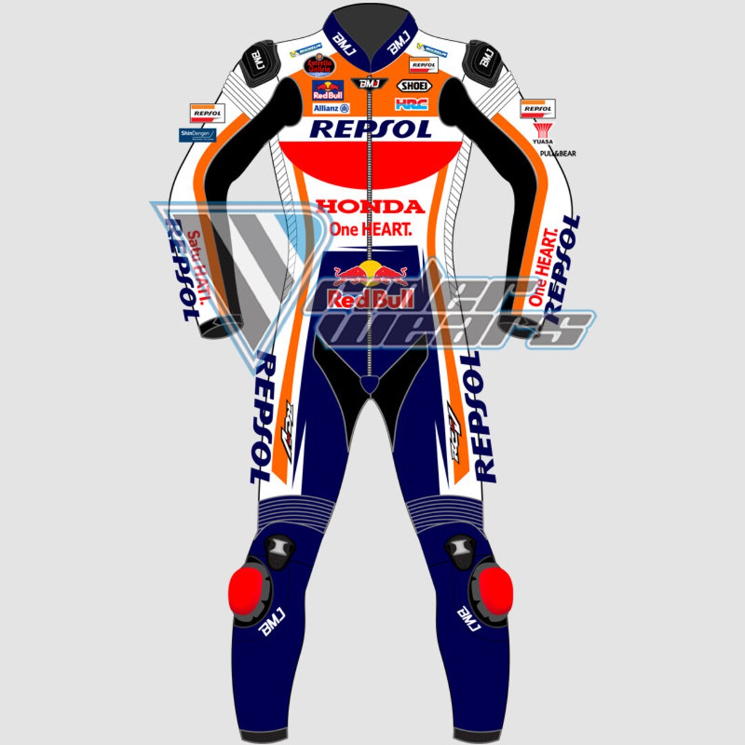 Marc Marquez Leather Suit Honda Repsol Motorcycle Suit Motogp Suit 2020 ...