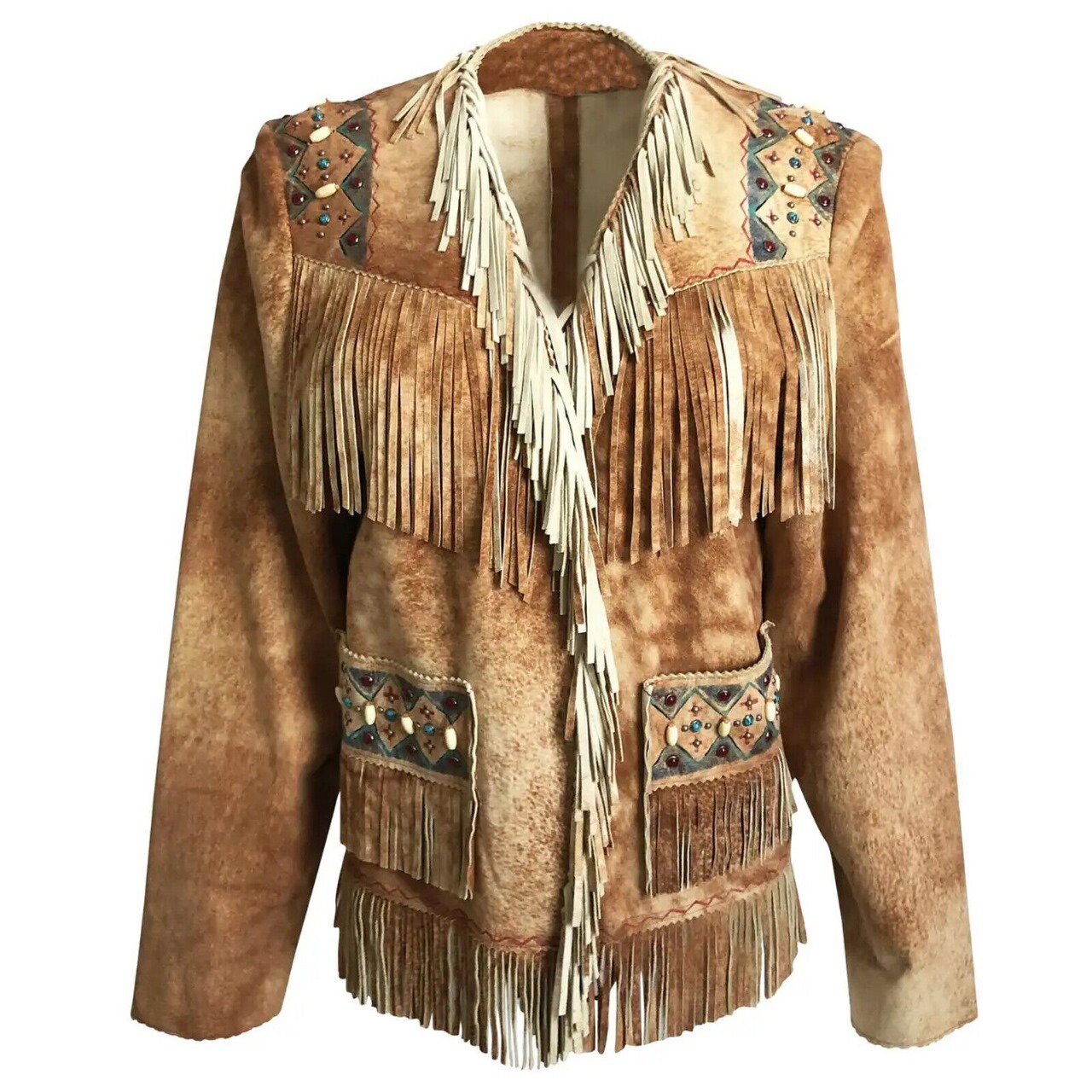 Women's Native American Western Style Cowgirl Cowhide Leather Jacket ...