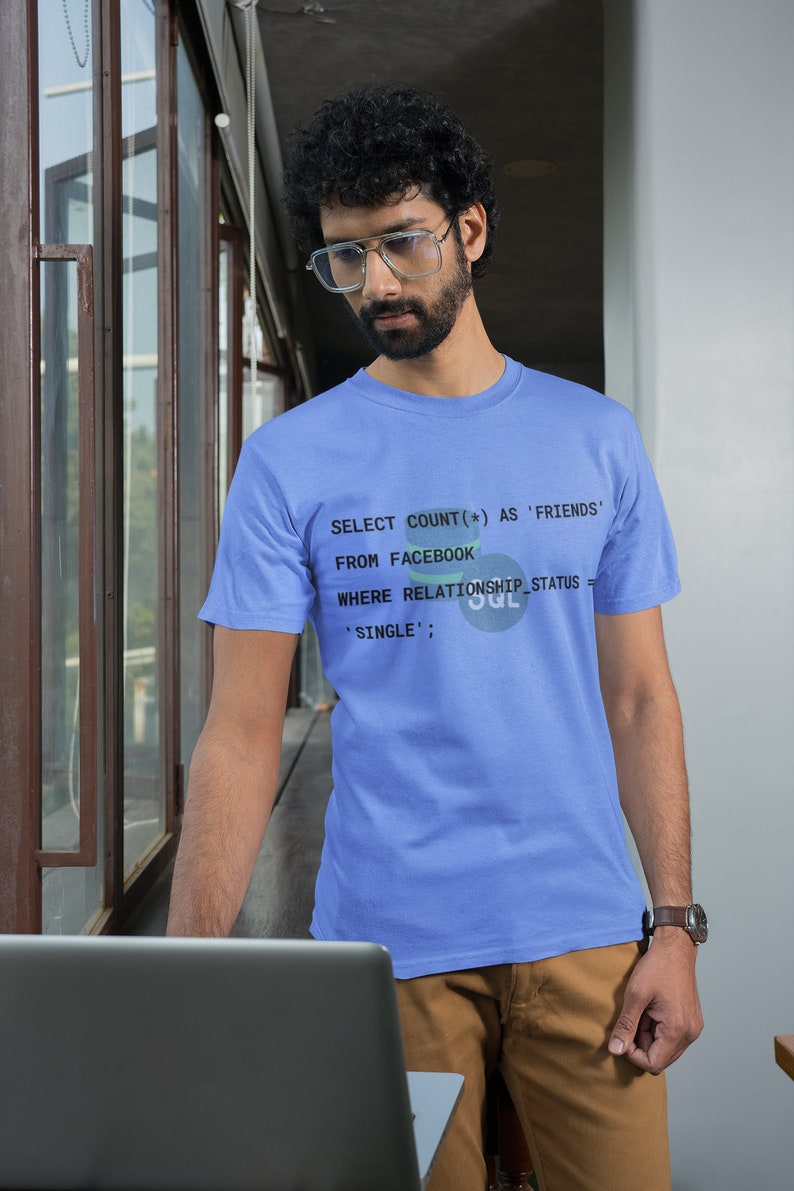 SQL Programmer T-shirt - 'relationship Status: Single' - Humorous Tech Clothing - Etsy