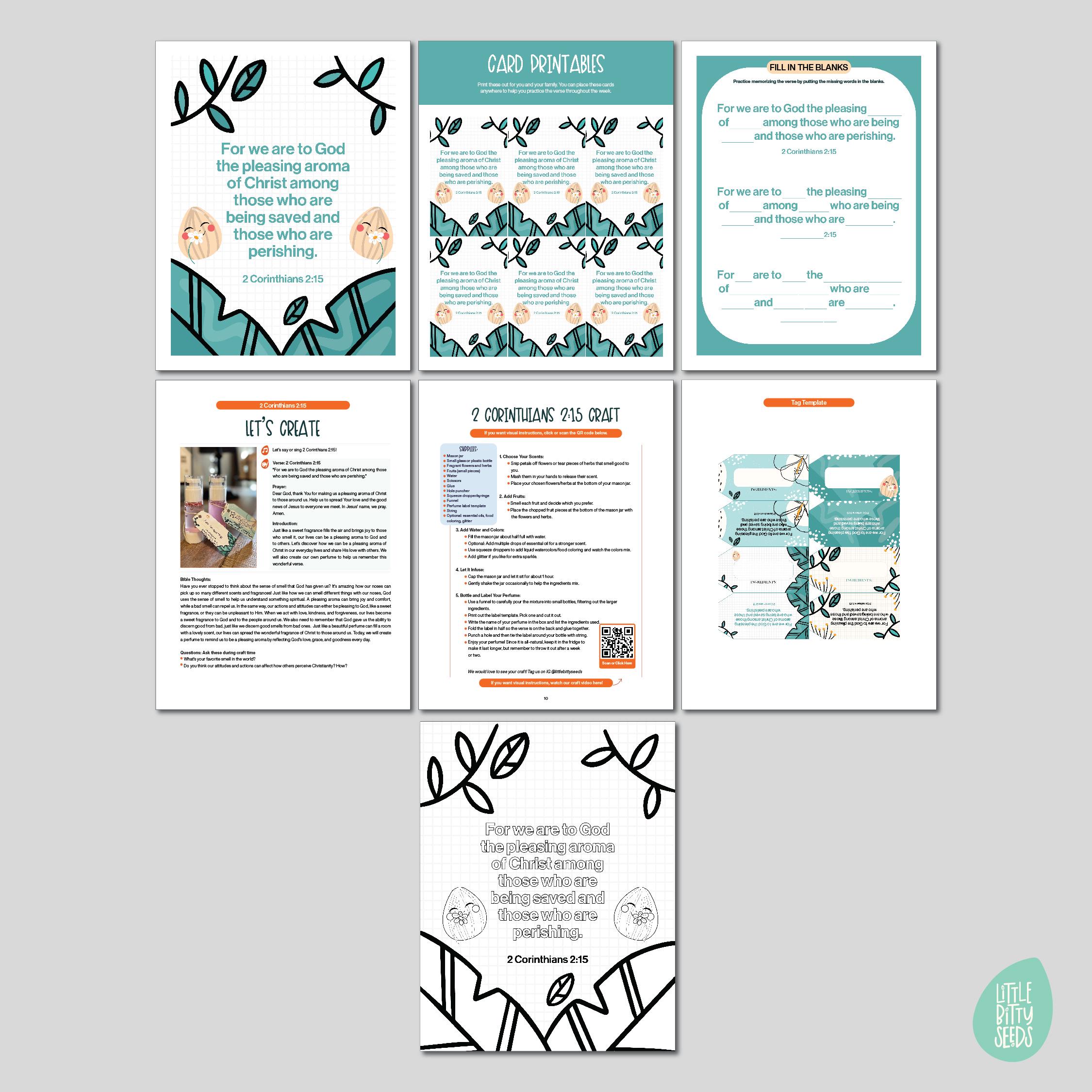 2 Corinthians 2:15 Activity Kit | Bible Verse Craft for Kids | Create ...