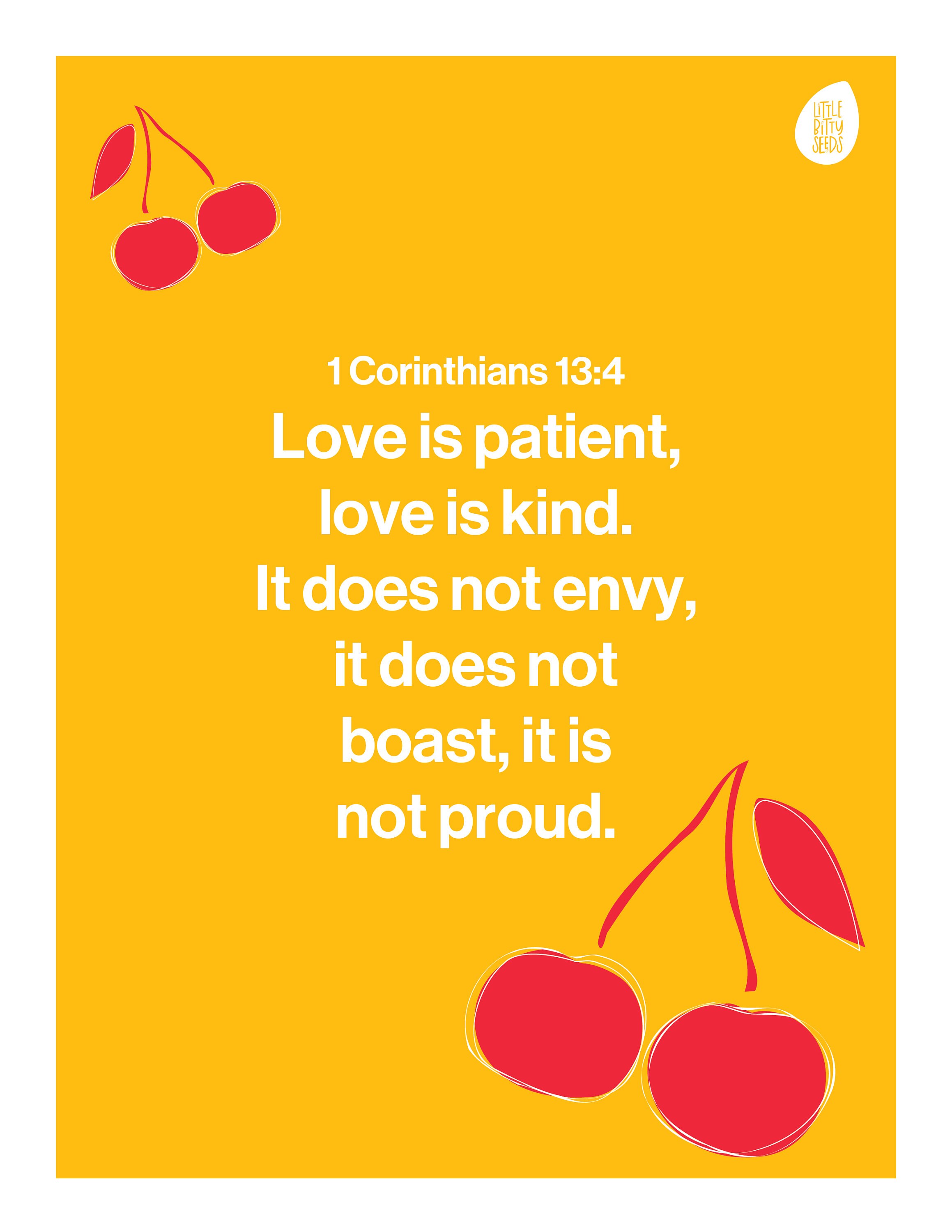 1 Corinthians 13:4 Memory Verse Activity Guide DIY Craft With Video ...