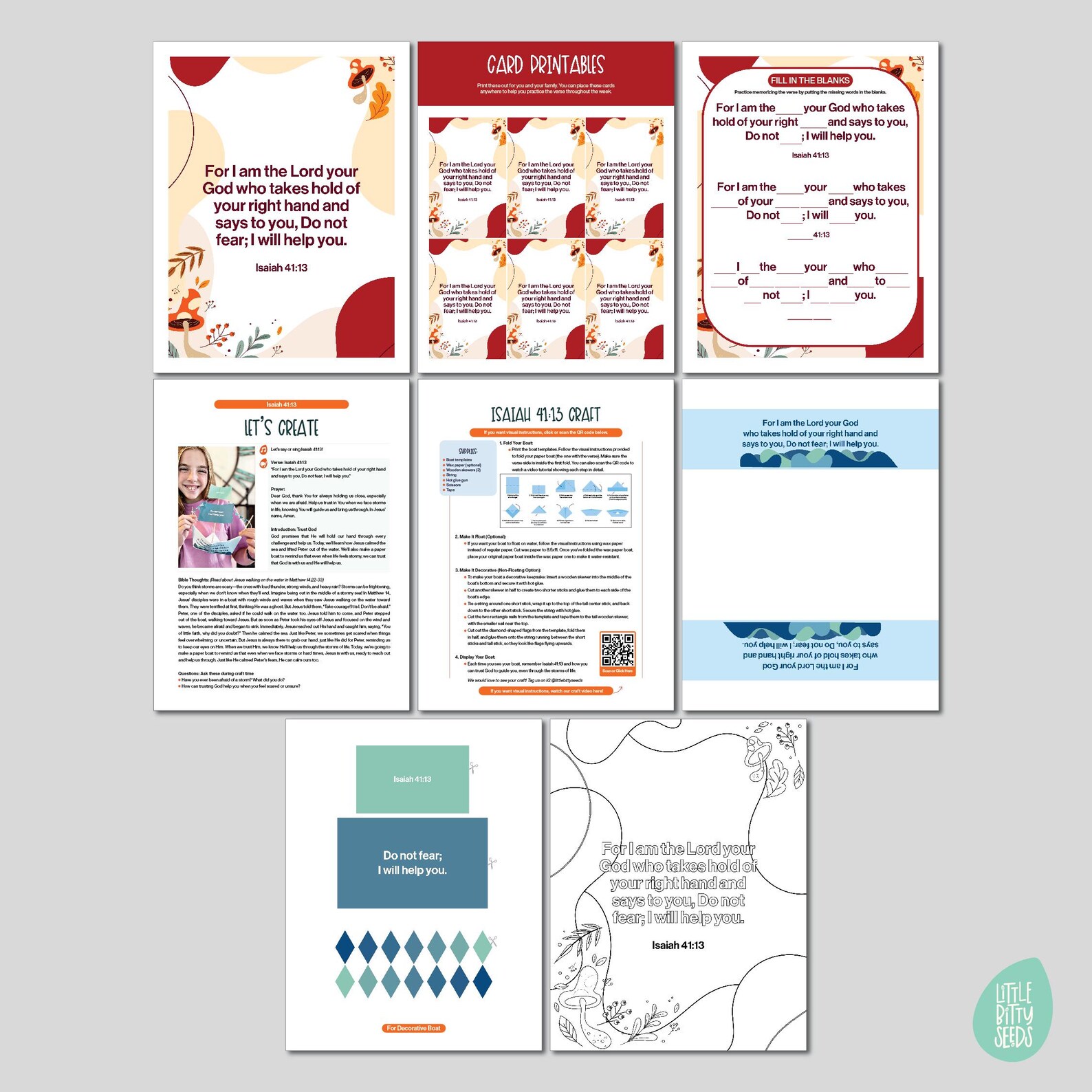 Isaiah 41:13 | Bible Verse Activity Kit for Kids and Paper Boat Craft ...