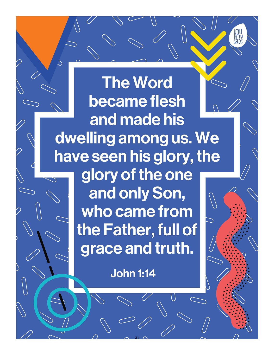John 1:14 Bible Verse Bundle - Digital Guide & Craft Bookmark ...