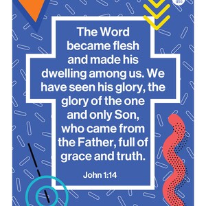 John 1:14 Bible Verse Bundle - Digital Guide & Craft Bookmark ...