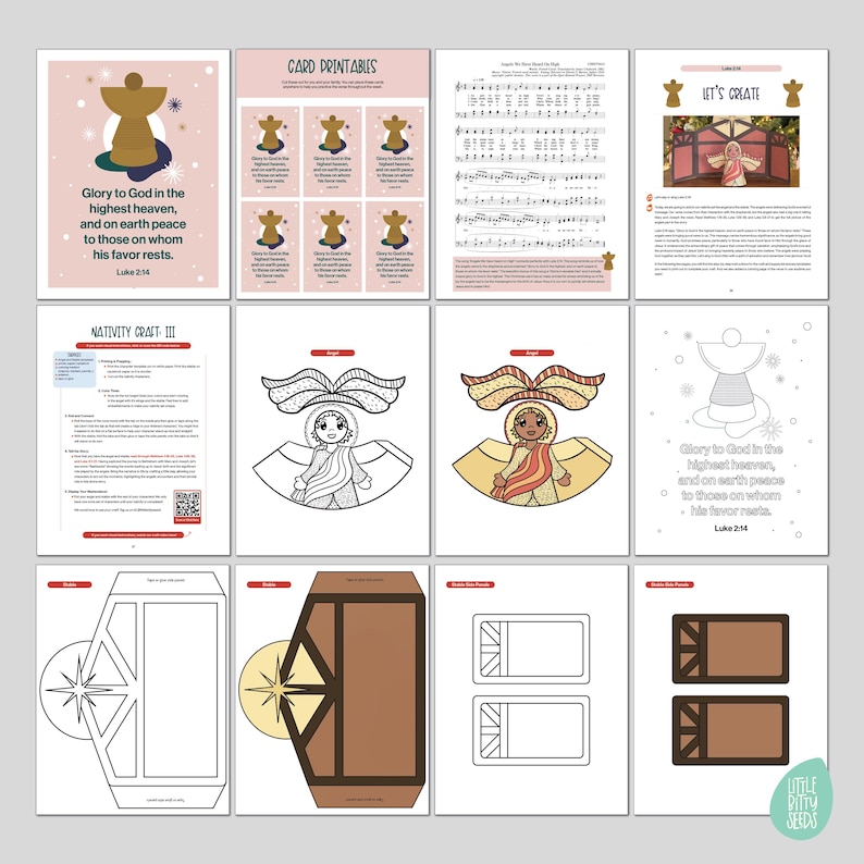 Birth of Jesus Nativity Activity Guide (48 Pages) | Christmas Bible ...