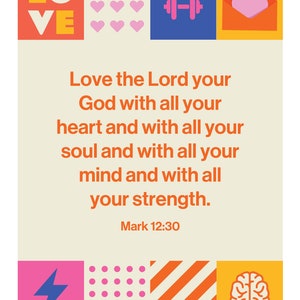 Mark 12:30 Bible Verse Activity Kit - Interactive Craft & Printable ...