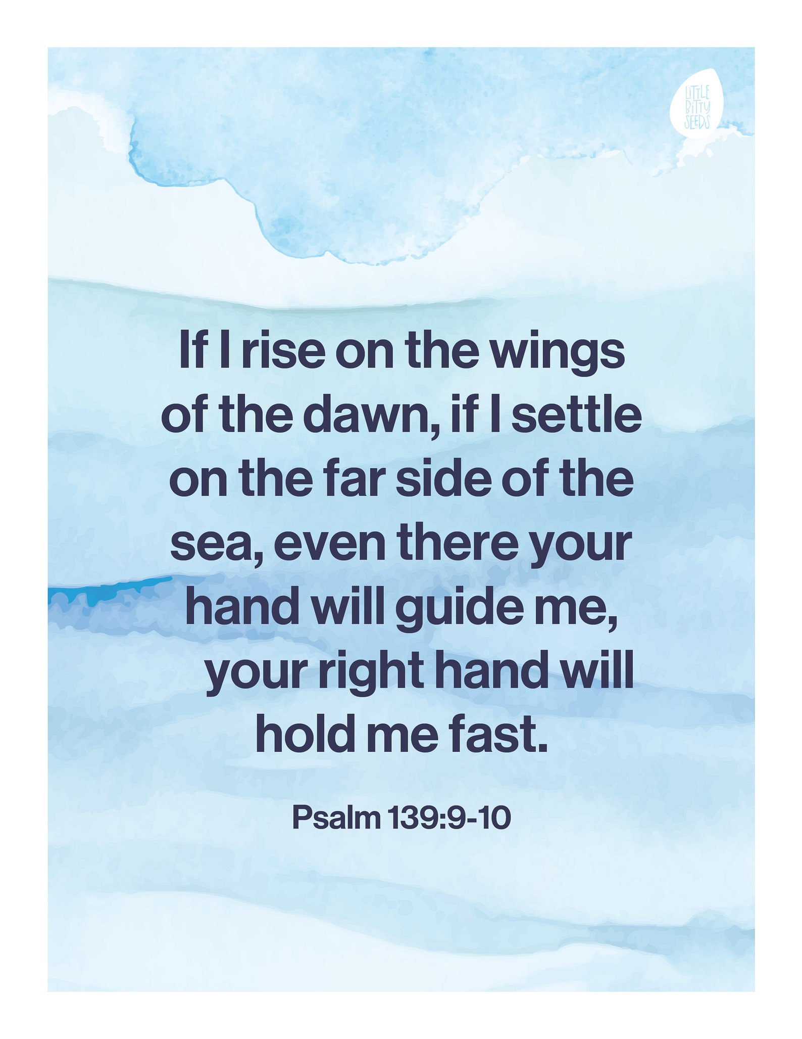 Psalm 139:9-10 Activity Guide - Watercolor Sea & Sky Craft, Printable ...