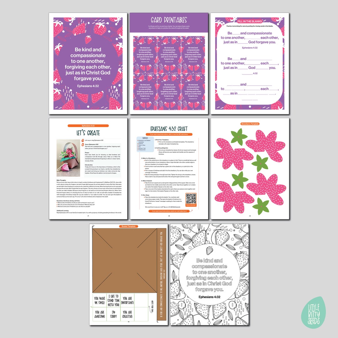 Ephesians 4:32 Activity Guide Digital Download - Interactive Bible ...