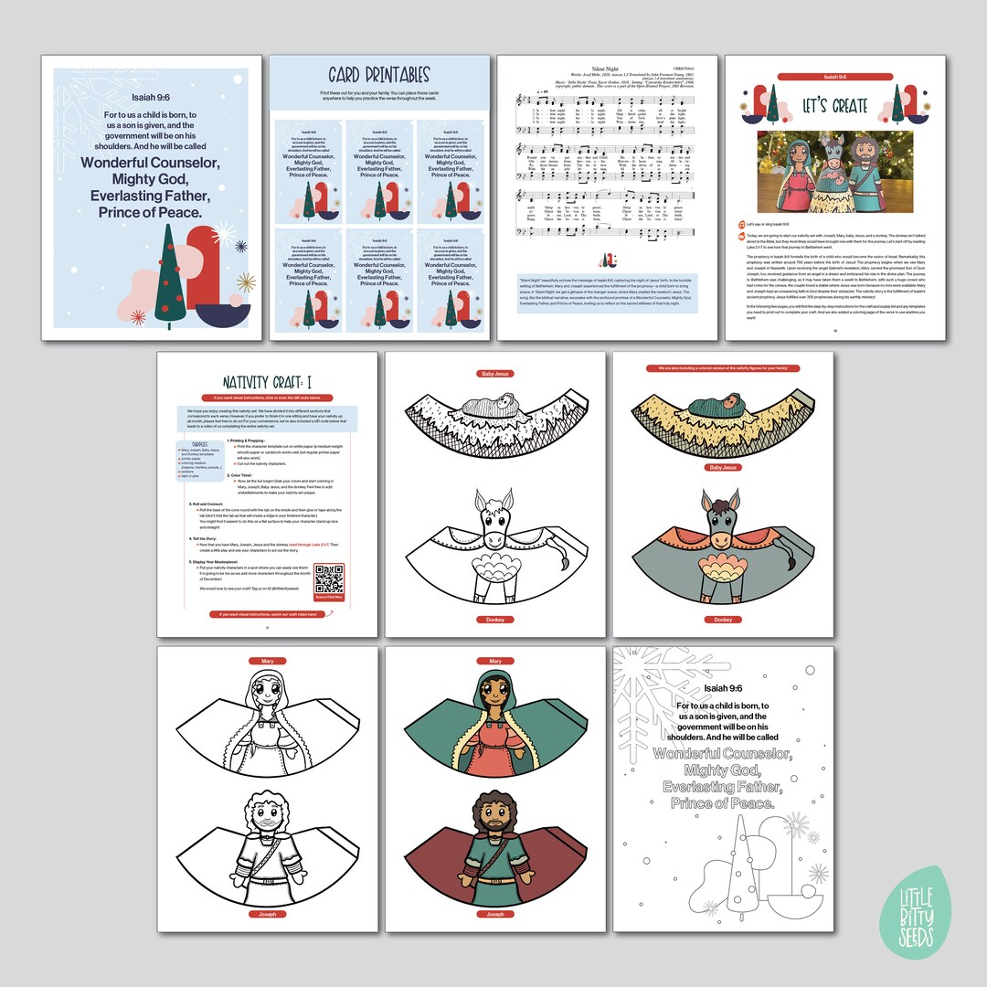Isaiah 9:6 Memory Verse Activity Guide Interactive PDF & Craft Kit ...