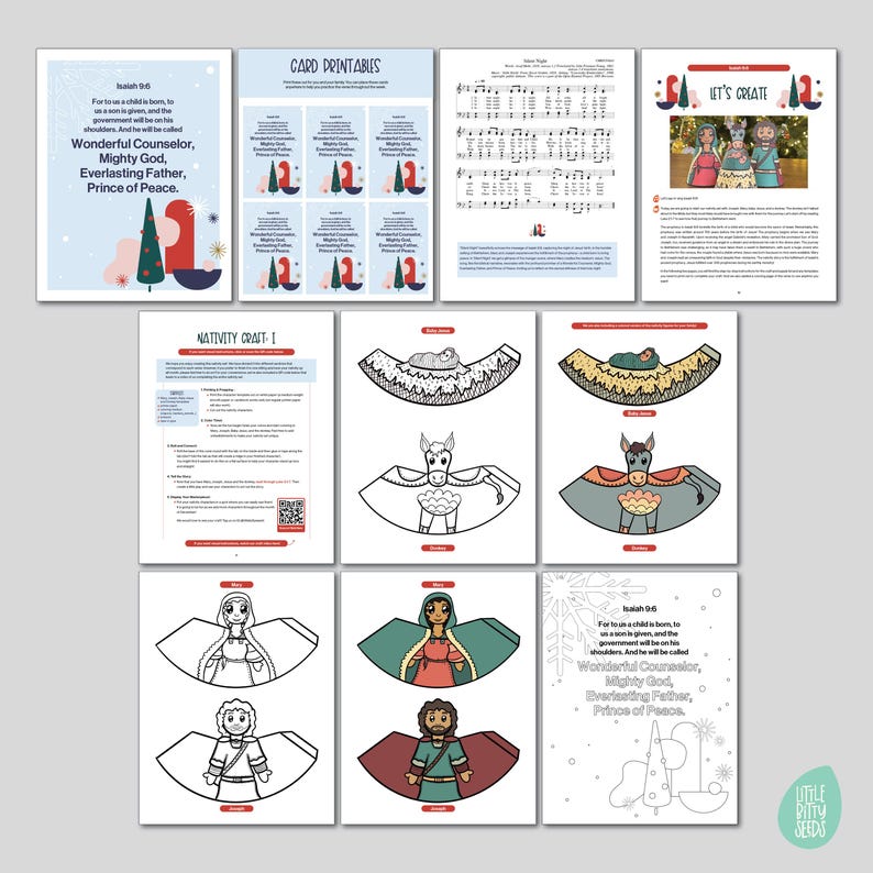 Birth of Jesus Nativity Activity Guide (48 Pages) | Christmas Bible ...