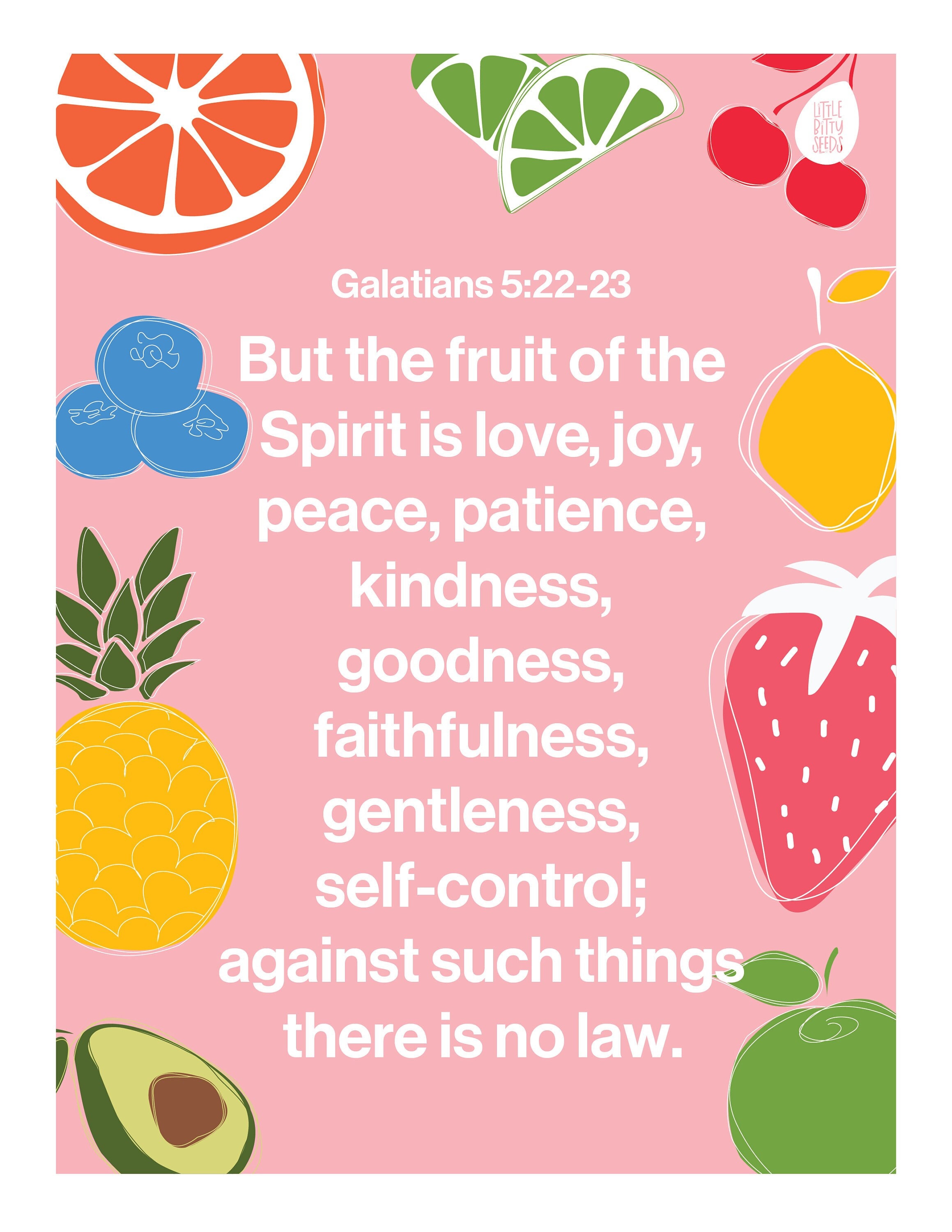 Galatians 5:22-23 Memory Verse Activity Guide, Digital Download ...