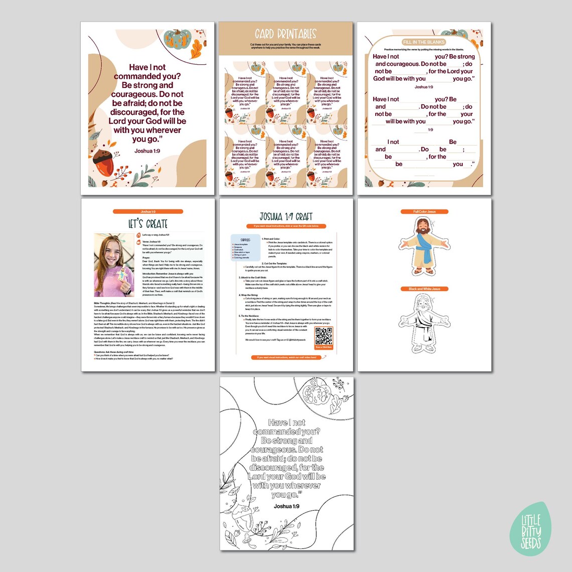 Joshua 1:9 | Bible Verse Activity Kit for Kids | Fight Fear With Jesus ...